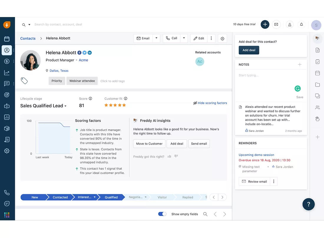 Freshsales App Reviews and Pricing